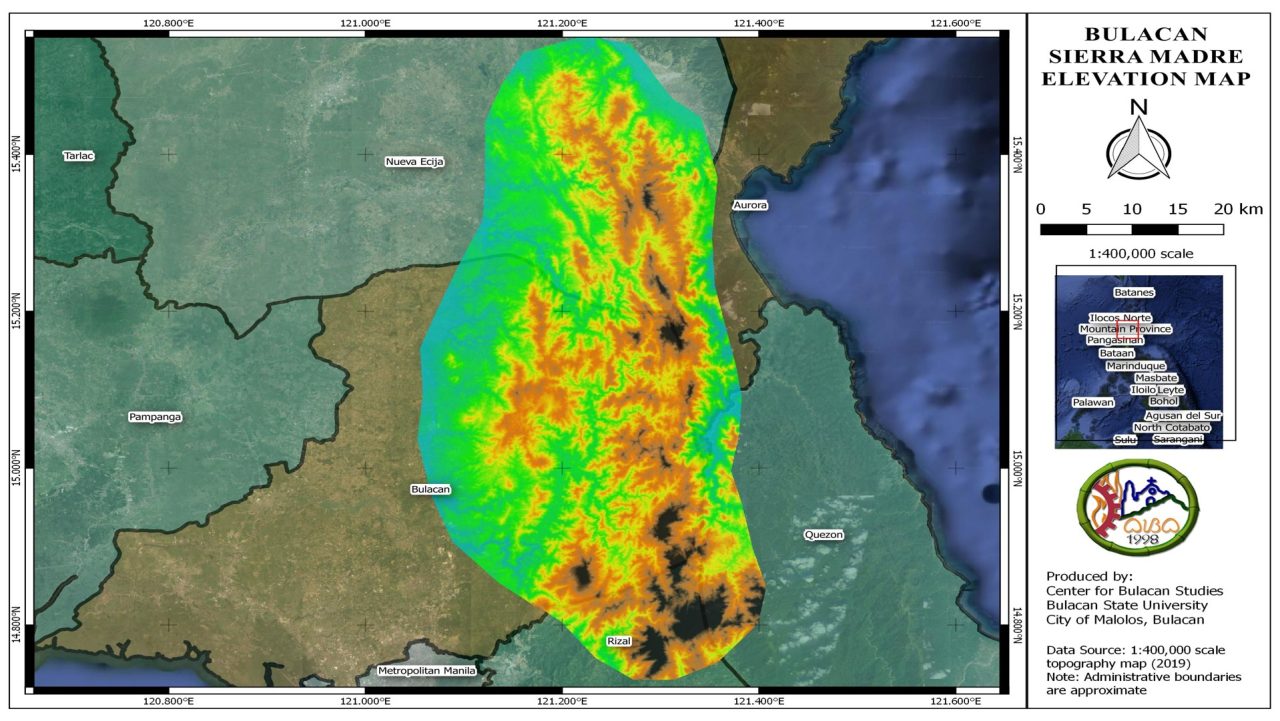 Bulacan Sierra Madre Elevation Map | SHINE